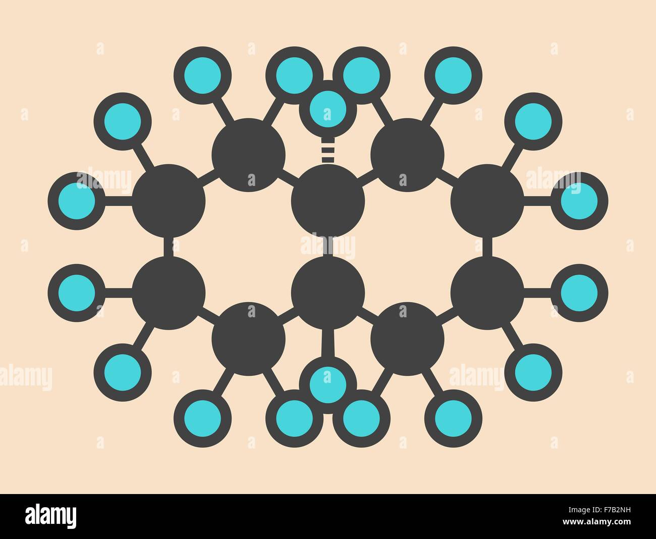 Perfluorodecalin fluorocarbon molecule. Used as component of artificial ...