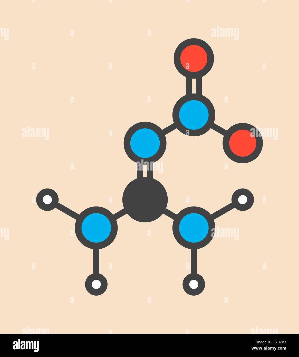 Nitroguanidine explosive molecule. Stylized skeletal formula (chemical ...