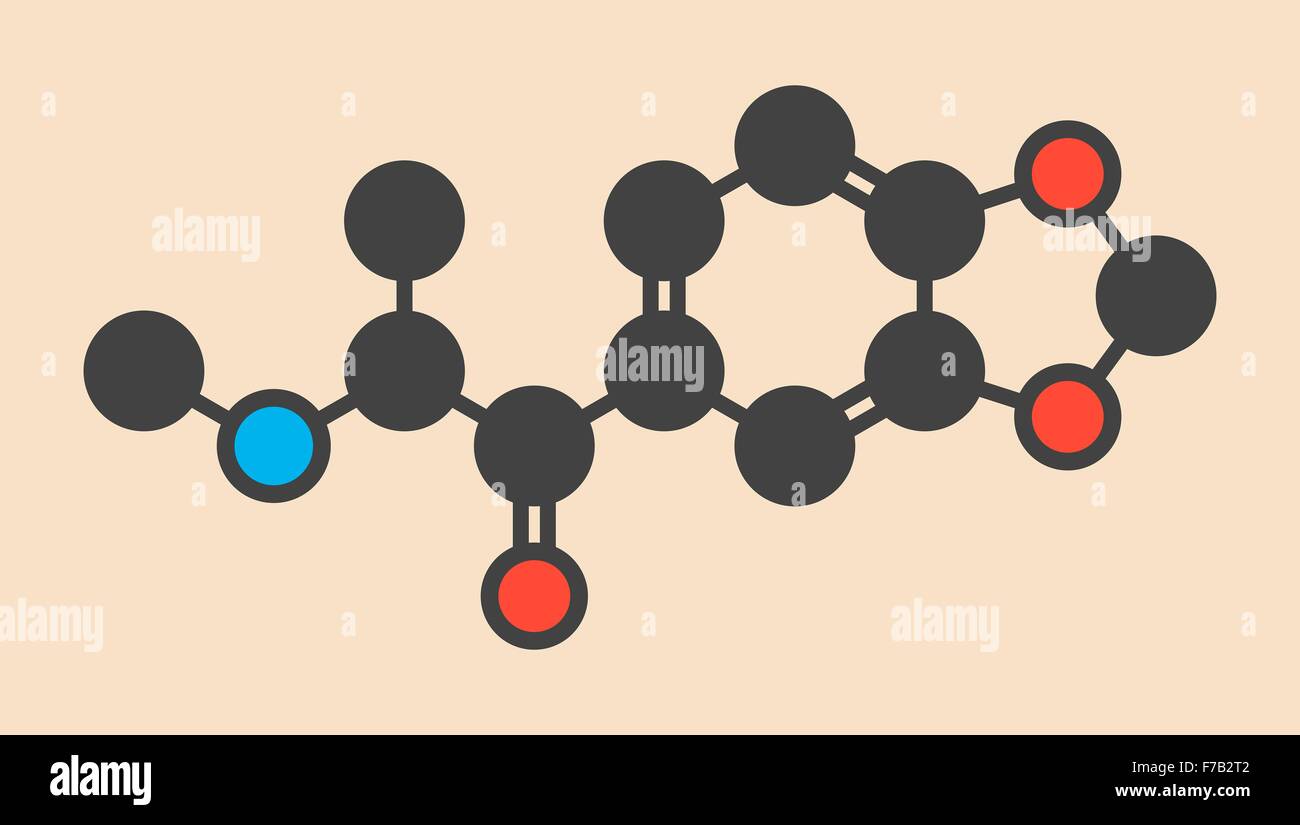 Methylone (bk-MDMA) stimulant molecule. Used as recreational drug ...