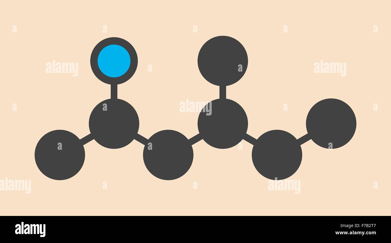 Methylhexanamine (1,3-dimethylamylamine, DMAA) stimulant drug molecule ...