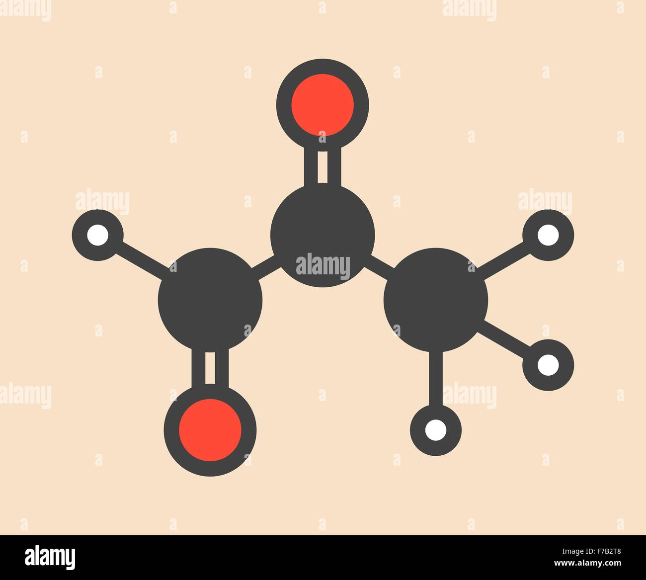 Methylene glycol (methanediol, formaldehyde monohydrate) molecule ...