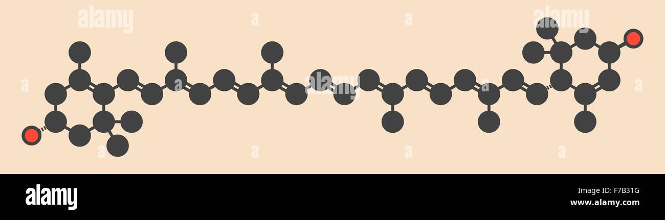 Lutein carotenoid molecule. Nutrient present in green leafy vegetables ...