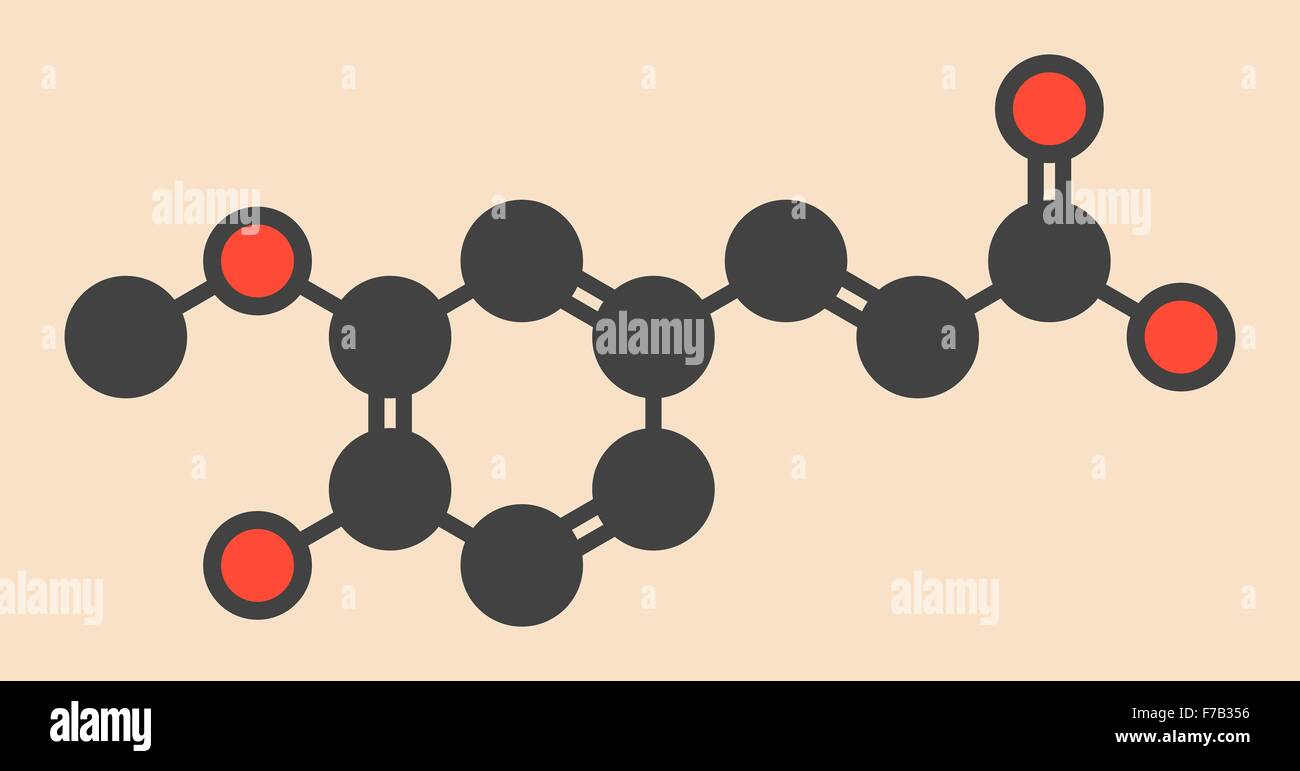 Ferulic acid herbal antioxidant molecule hi-res stock photography and ...