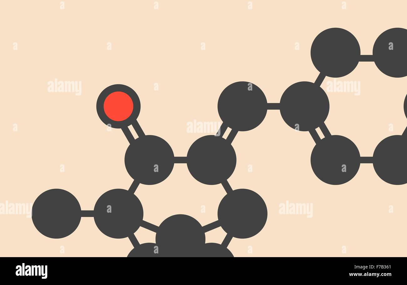 Enzacamene sunscreen molecule (UV filter). Stylized skeletal formula ...