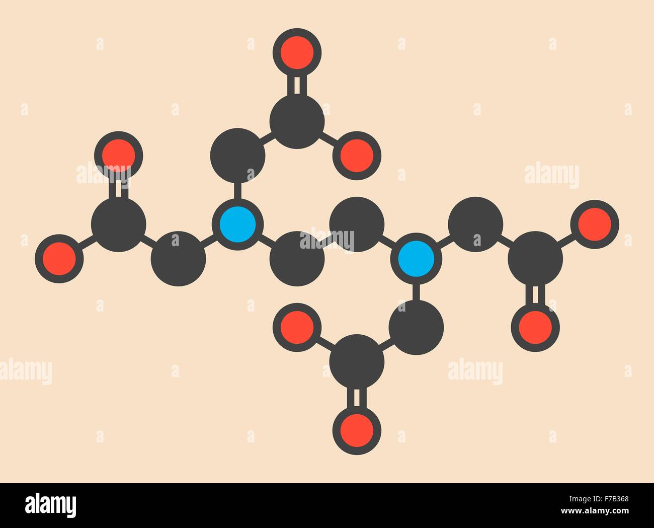 EDTA (ethylenediaminetetraacetic acid) complexing agent molecule. Used ...