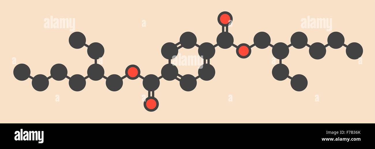 Dioctyl terephthalate (DOTP, DEHT) plasticizer molecule. Phthalate ...