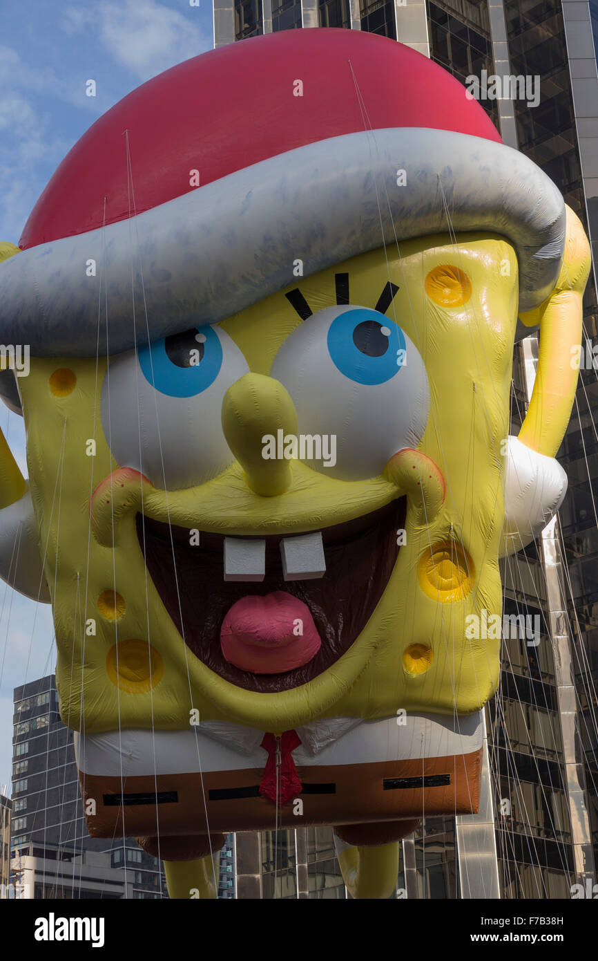 New York, NY USA - November 26, 2015: Giant Spongebob Squarepants ...