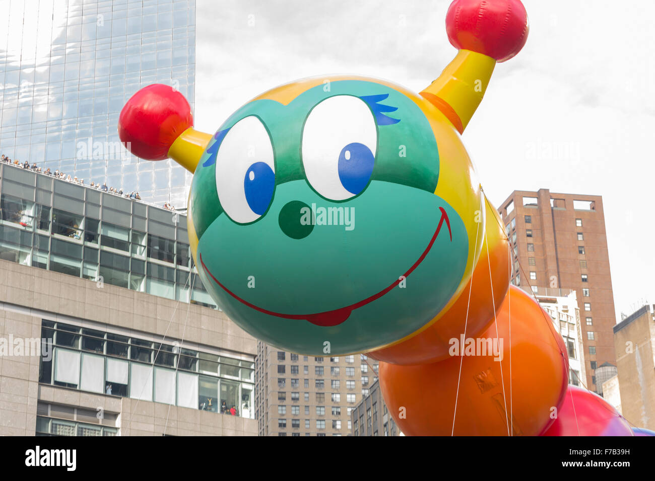 New York, NY USA - November 26, 2015: Giant Wiggle Worm balloon flown ...