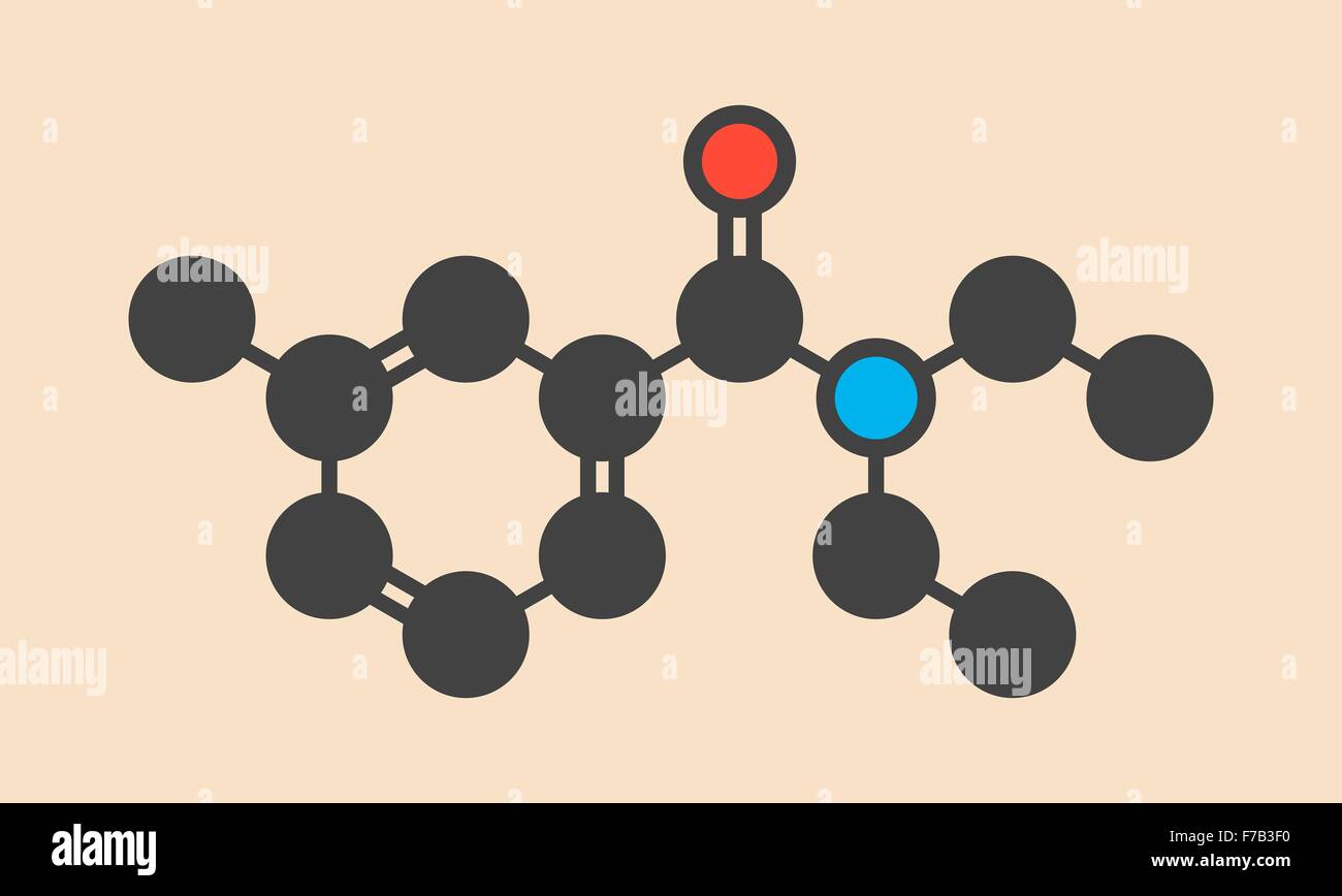 DEET (diethyltoluamide, N,N-Diethyl-meta-toluamide) insect repellent ...