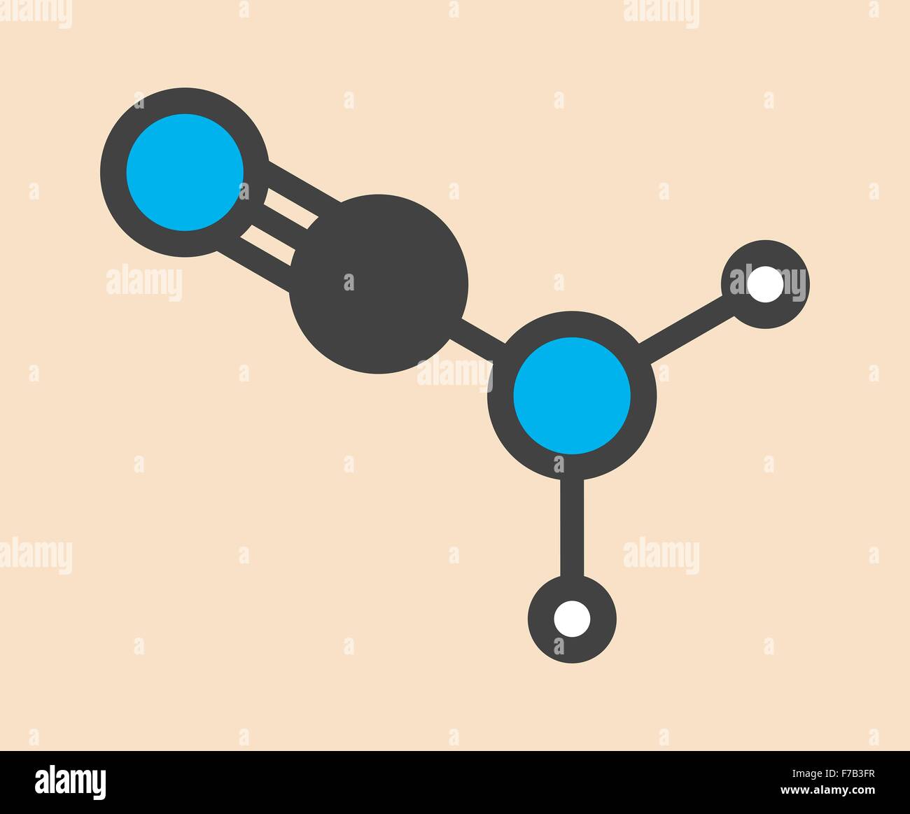 Cyanamide molecule. Used in agriculture and chemical synthesis ...