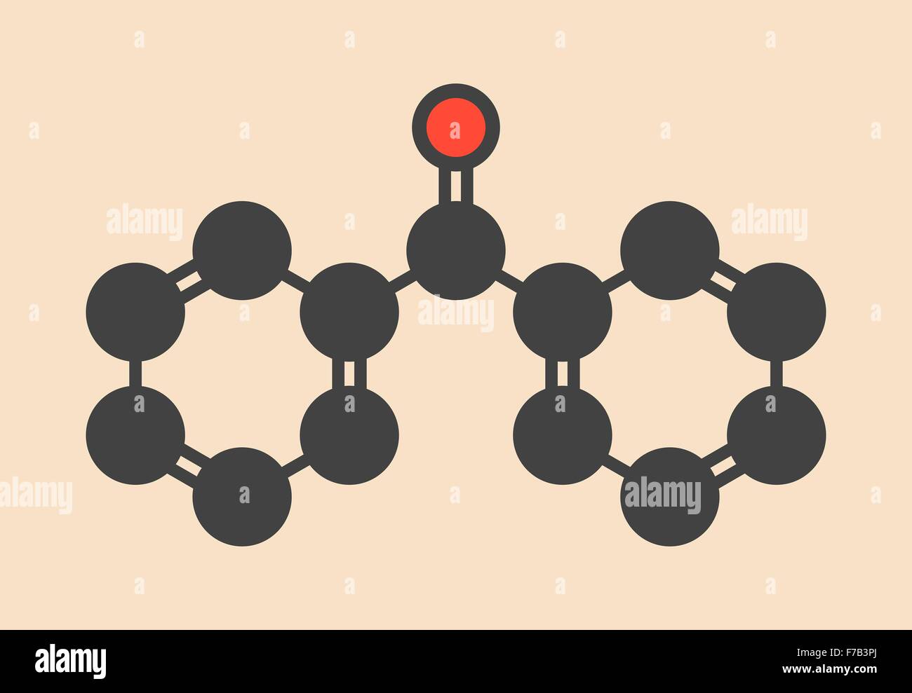 Benzophenone molecule. Stylized skeletal formula (chemical structure ...
