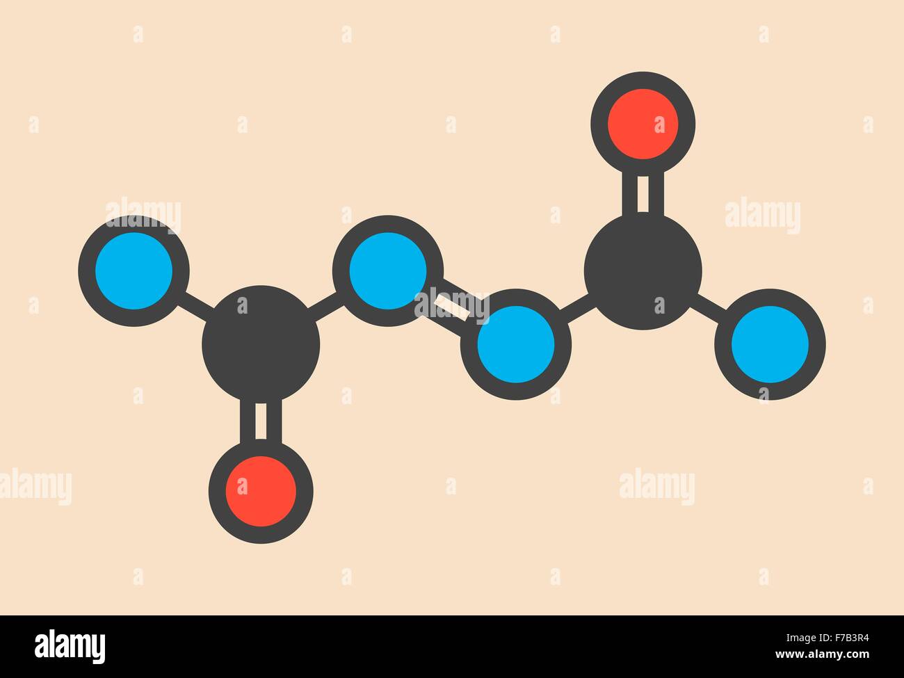 Azodicarbonamide food additive molecule. Used in bread production as ...