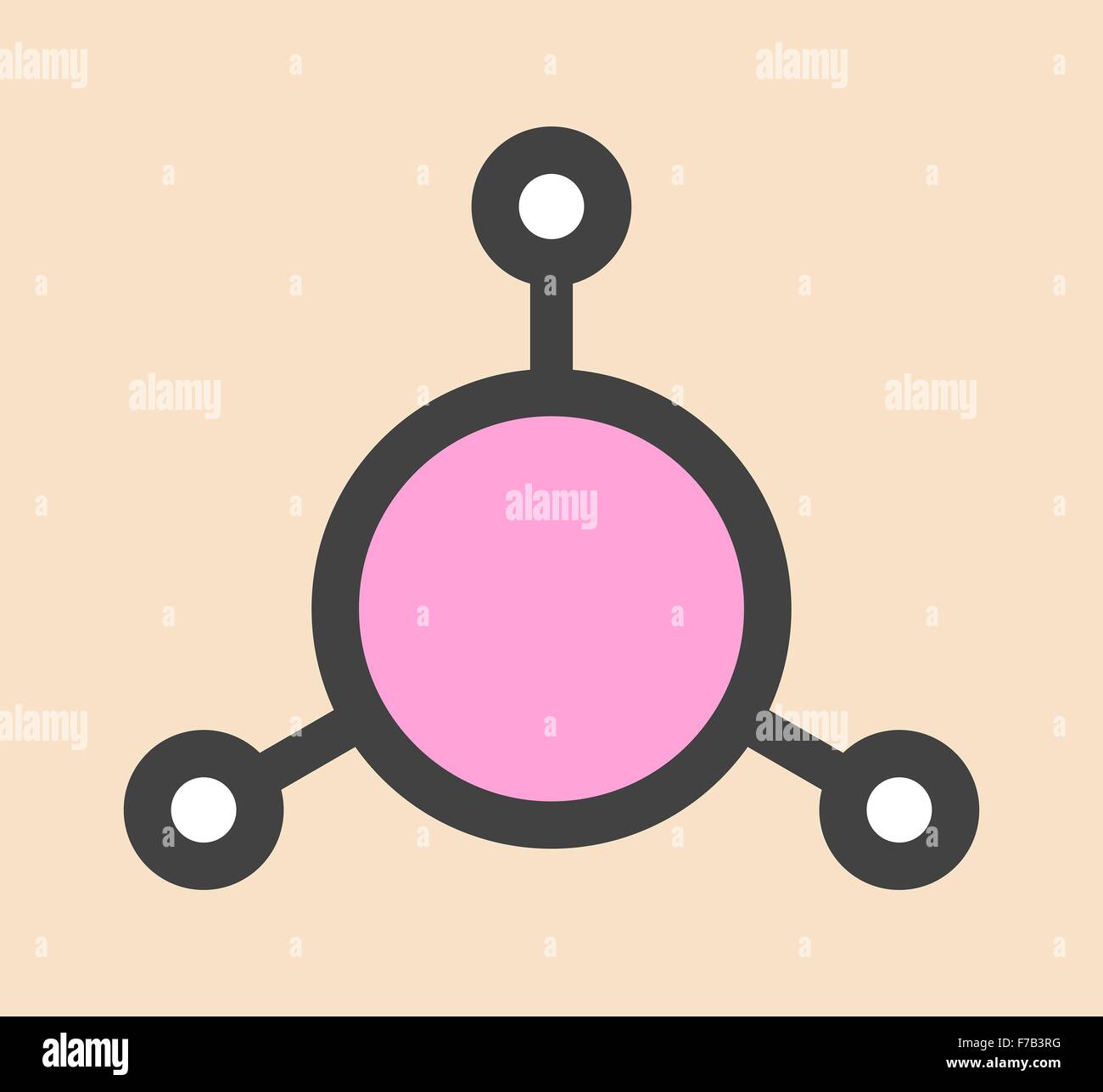 Arsine molecule. Inorganic arsenic compound. Stylized skeletal formula ...
