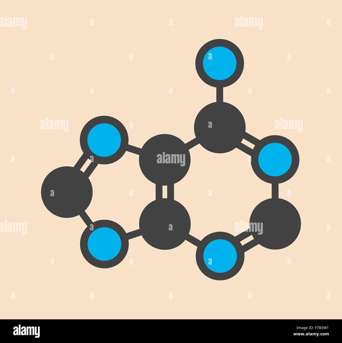 Molecular model of purine nucleobase hi-res stock photography and ...
