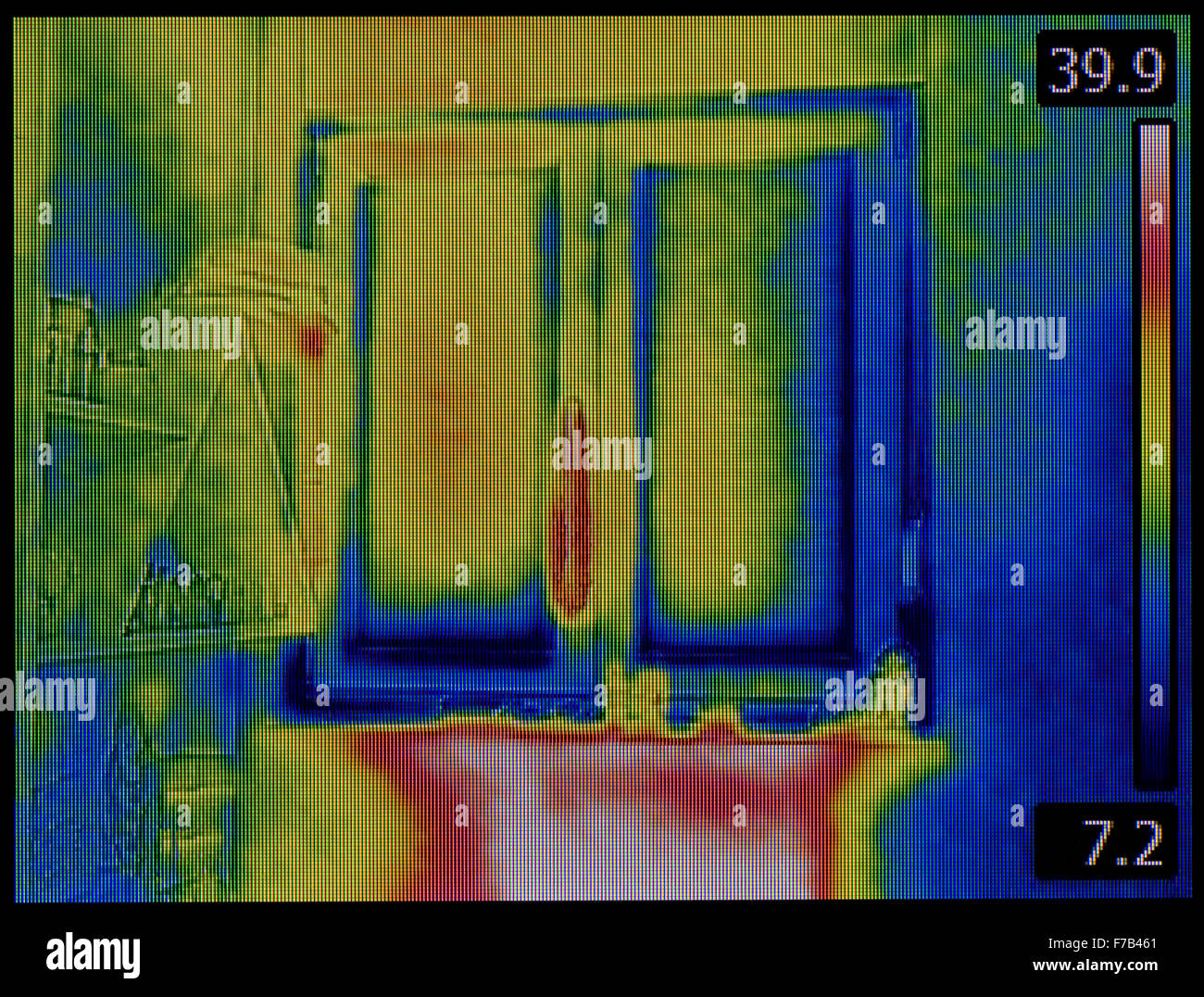 Heat Loss through Window Infrared Image Stock Photo - Alamy