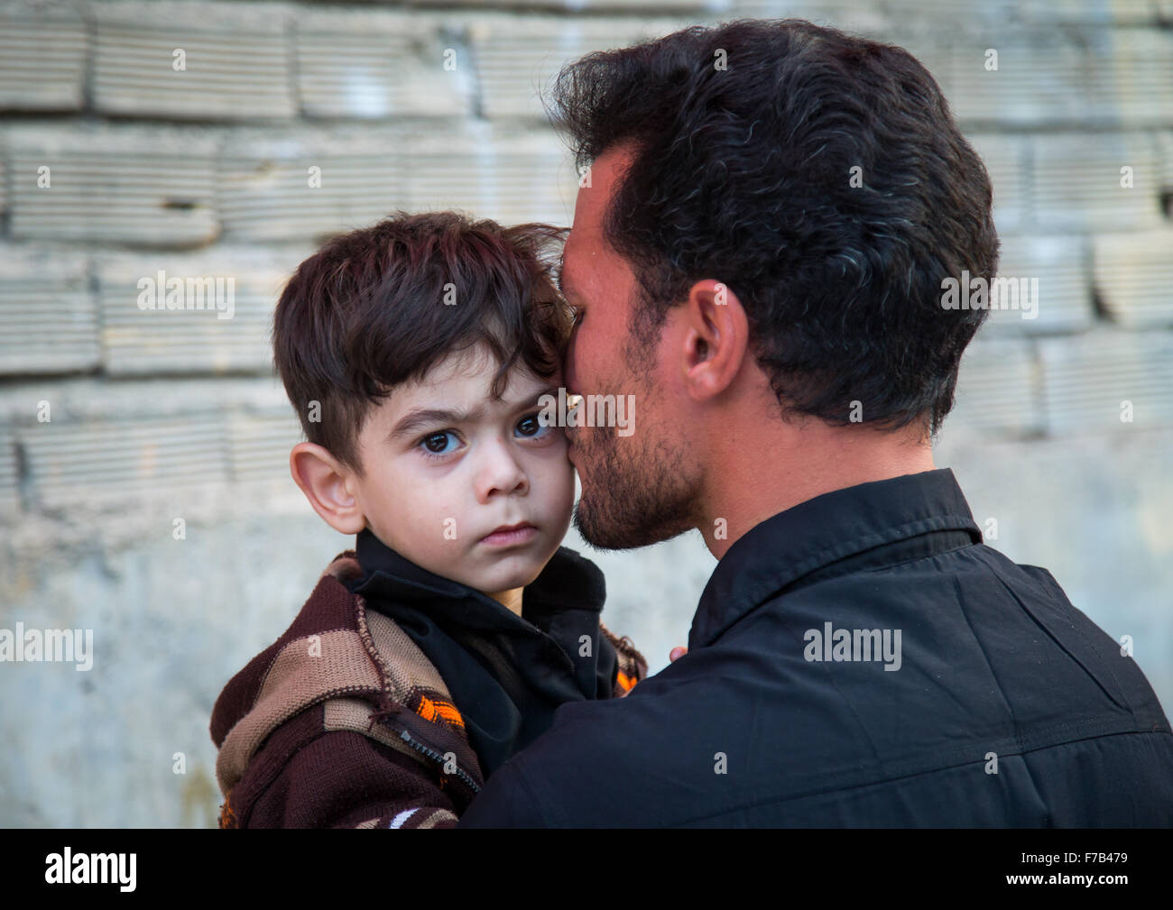 Iranian Shiite Muslim Father And His Son Dressed For Muharram Iranian ...