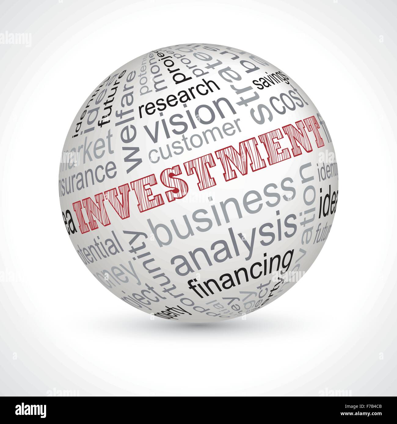 Investment theme sphere with keywords full vector Stock Vector Image ...