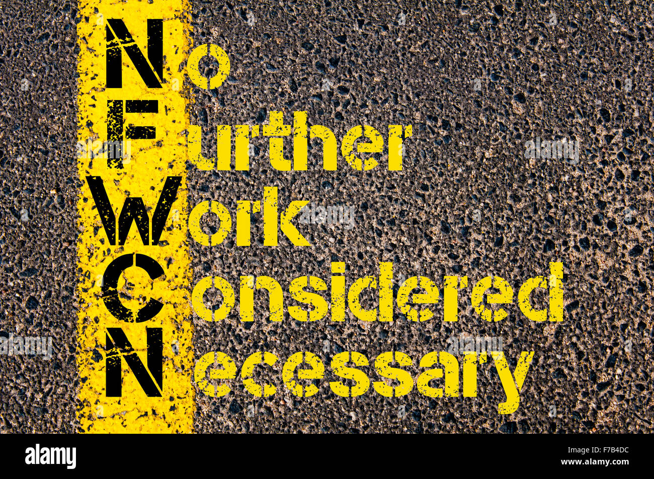 No Further Work Necessary Stock Photo - Alamy