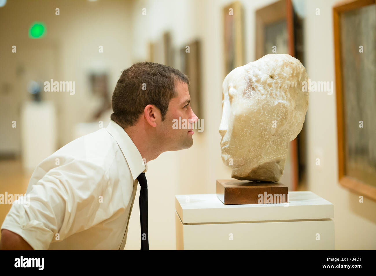 Museum sculpture looking at quirky hi-res stock photography and images ...