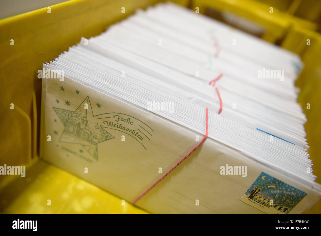 Several letters that read 'Stille Nacht' (lit. Silent night) pictured ...