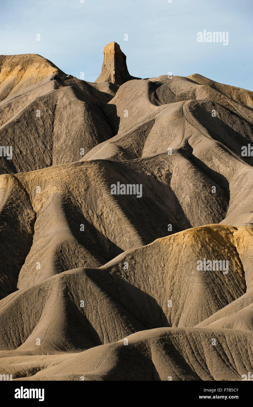 The Devil's Thumb, a feature in the Adobe Badlands of Delta, Colorado ...