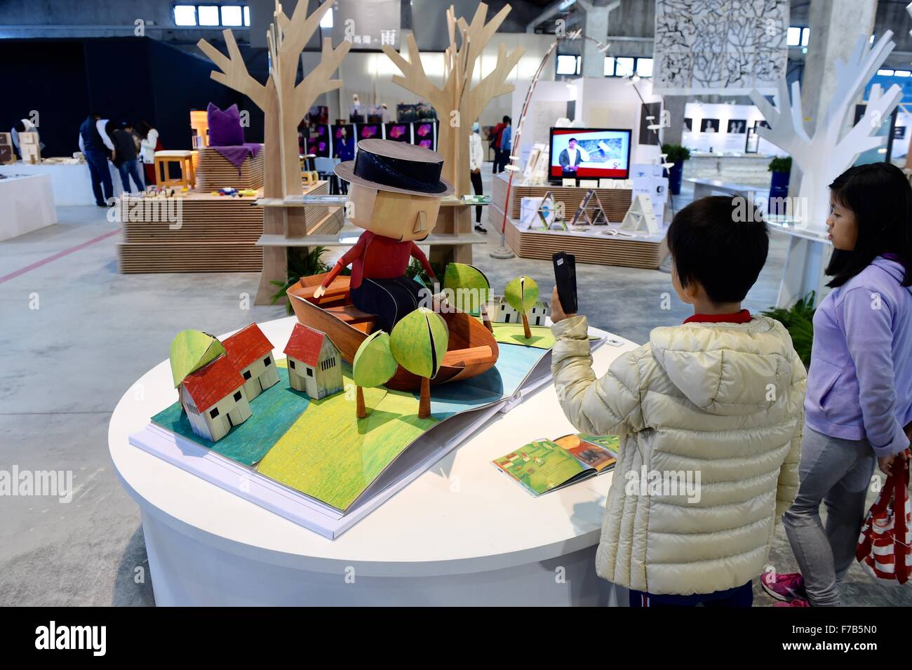 Yilan, China's Taiwan. 28th Nov, 2015. People visit design works at the ...