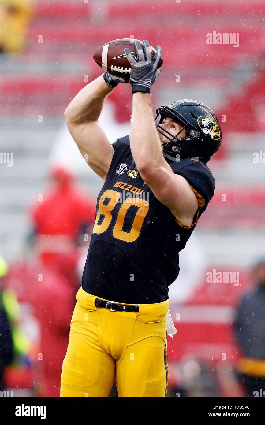 Fayetteville, AR. 27th Nov, 2015. Missouri tight end Sean Culkin #80 ...