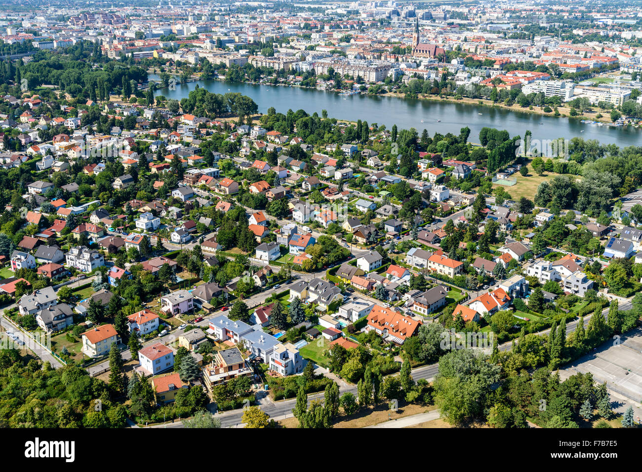 Aerial View Of Vienna City Skyline Stock Photo - Alamy