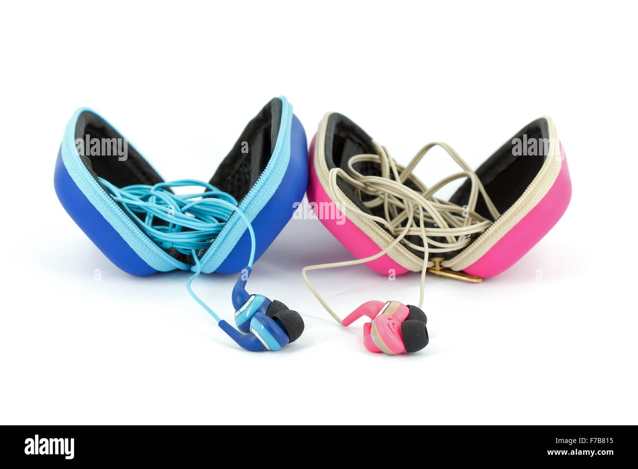 Pair of earphone hi-res stock photography and images - Alamy