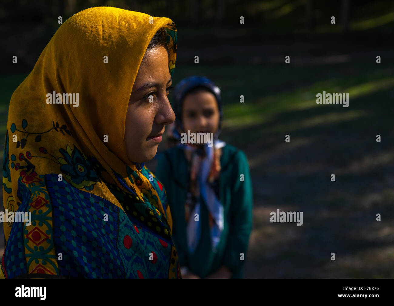 Turkmen Girls With Traditional Clothing, Golestan Province, Karim Ishan ...