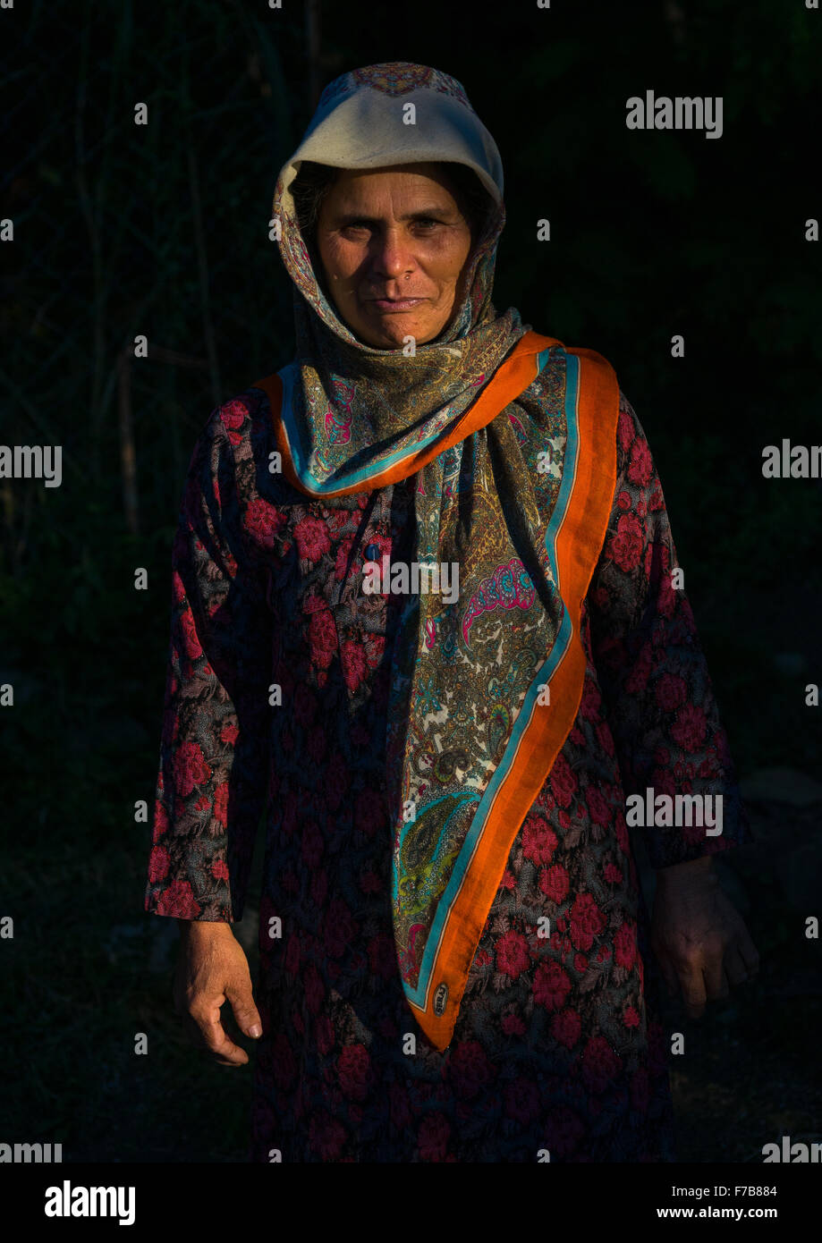 Turkmen Woman With Traditional Clothing, Golestan Province, Kuhmian ...