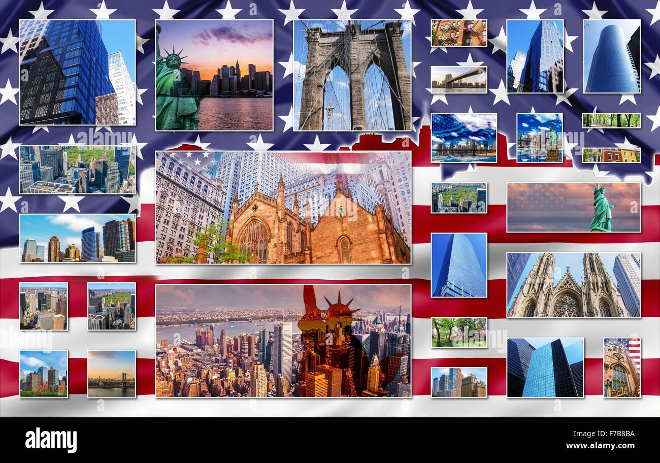 New York collage Stock Photo - Alamy
