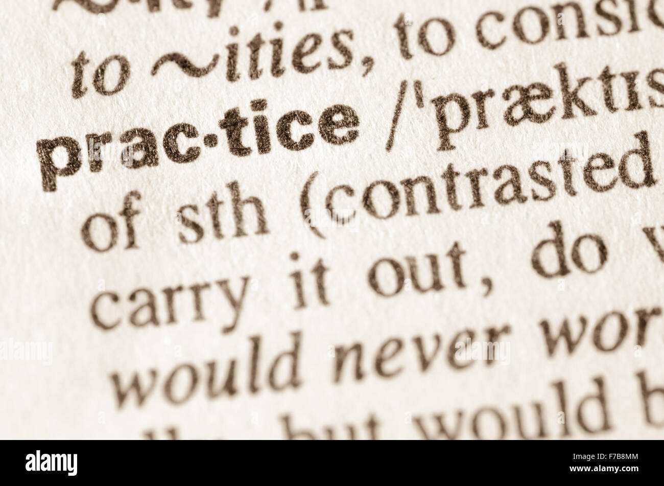 Practice Word High Resolution Stock Photography and Images - Alamy