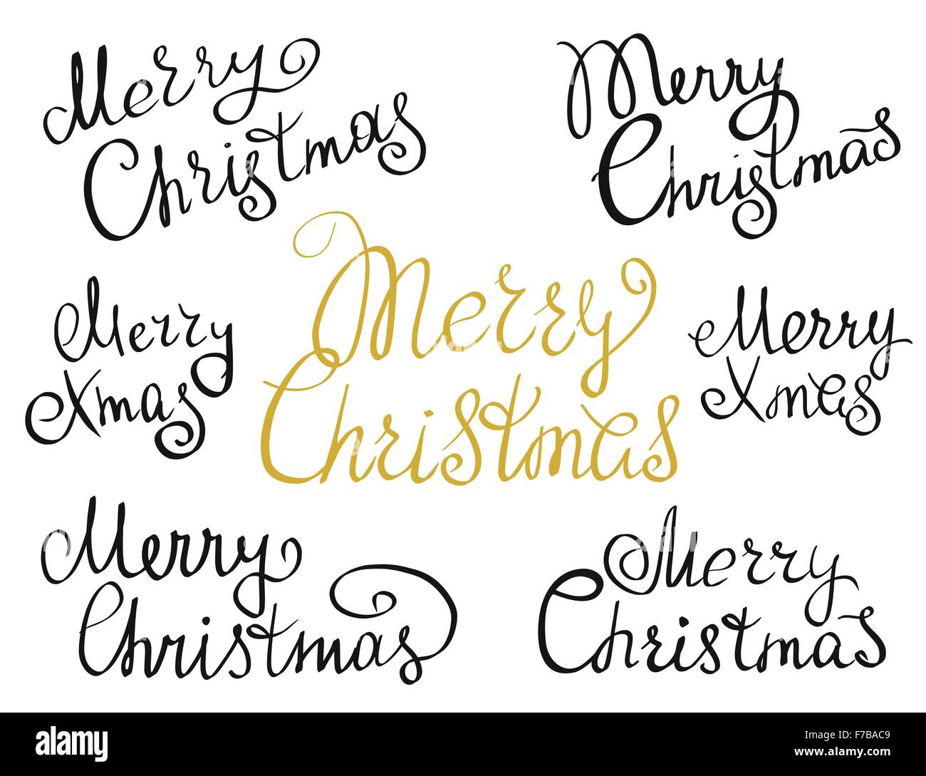 Golden inscriptions Stock Vector Images - Alamy