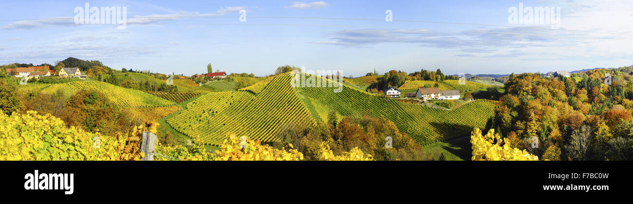 Suedsteirische Weinstrasse, Southern Styria wine route in autumn ...