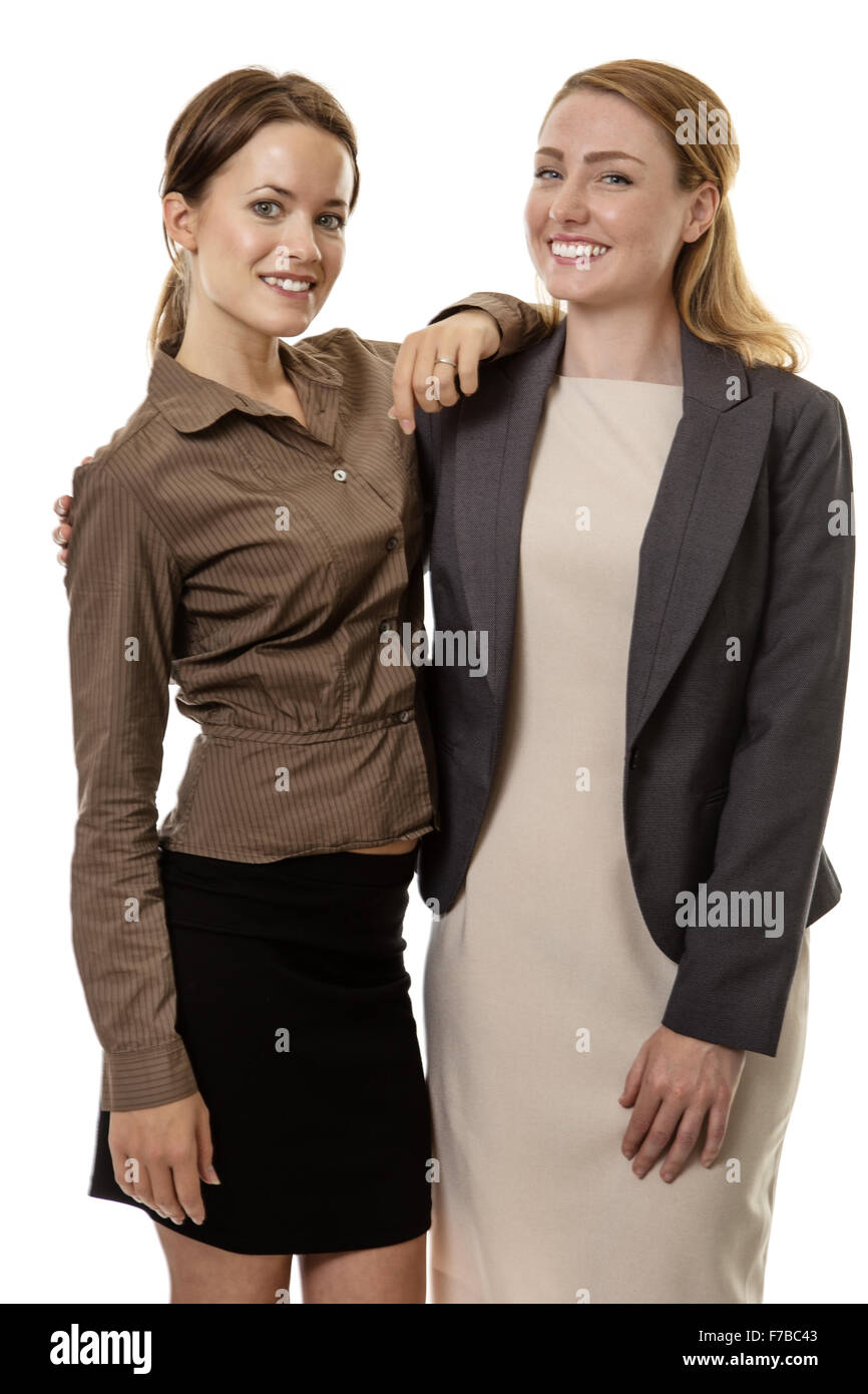 two very friendly business woman Stock Photo - Alamy