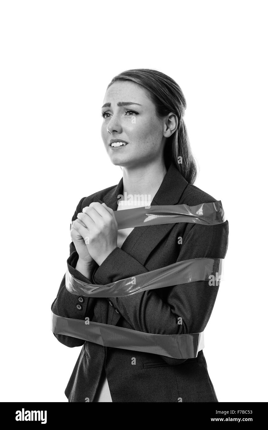 Portrait employee woman in Black and White Stock Photos & Images - Alamy