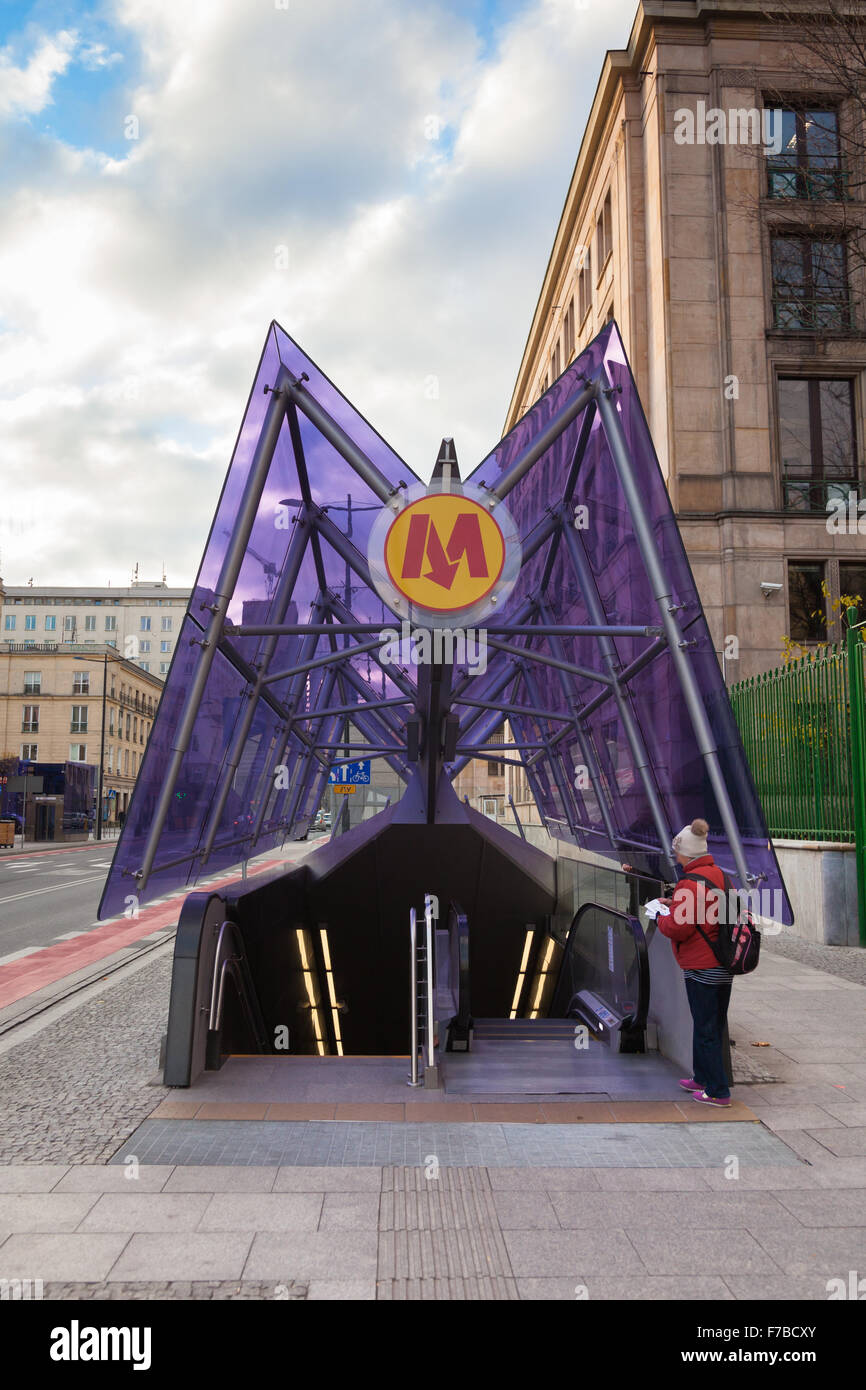 Metro station entrance in warsaw hi-res stock photography and images ...