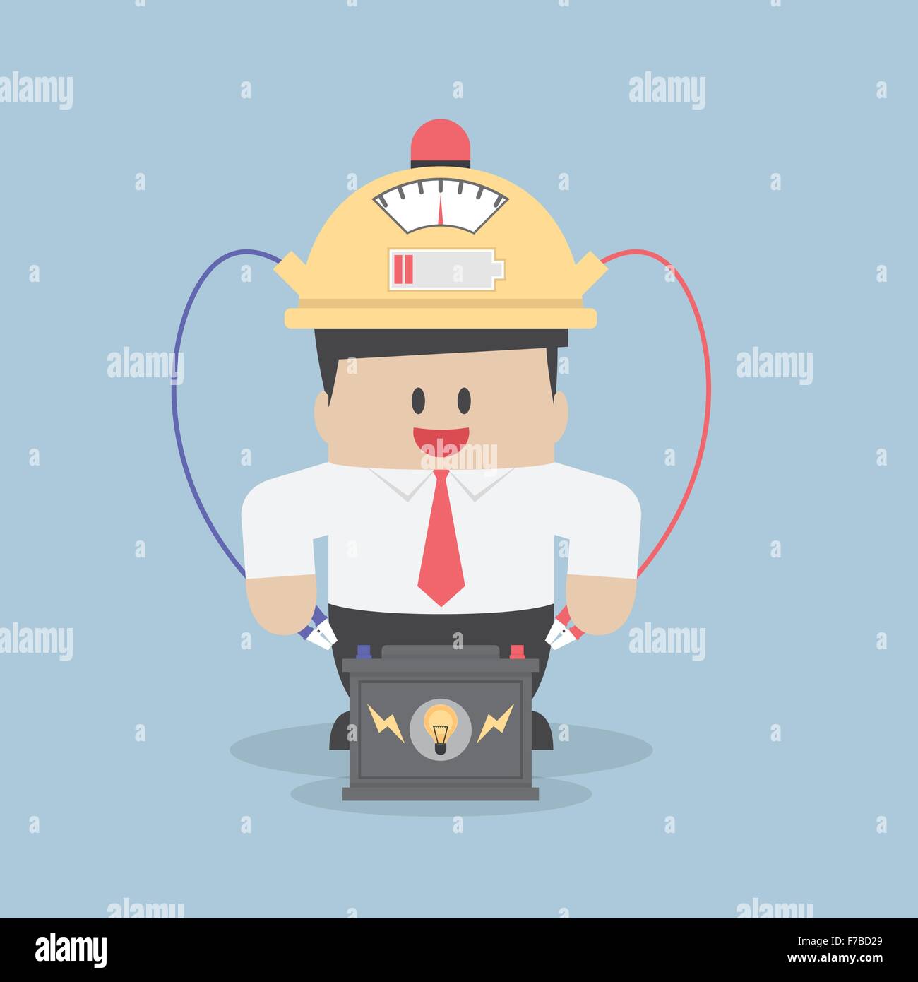 Light bulb charging battery Stock Vector Images - Alamy