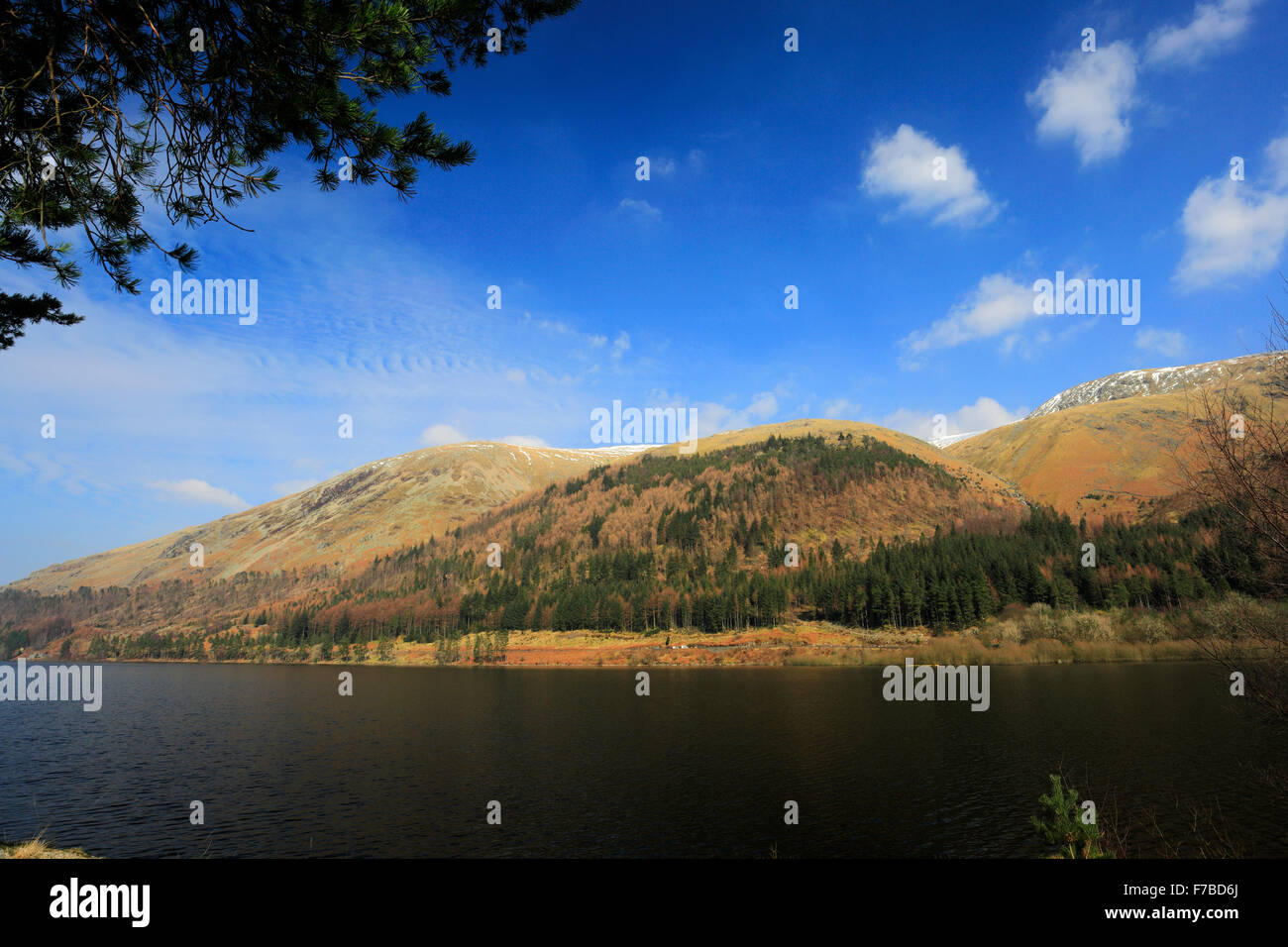 Thirlmere reservoir lake district lakes sun hi-res stock photography ...