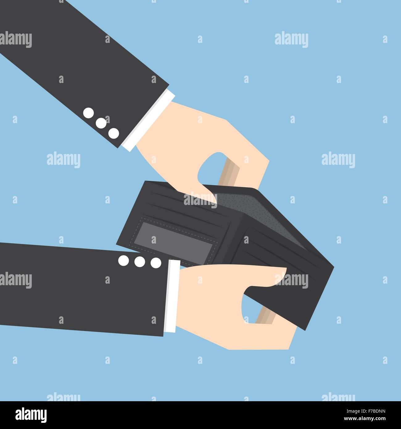 Holding empty wallet Stock Vector Images - Alamy