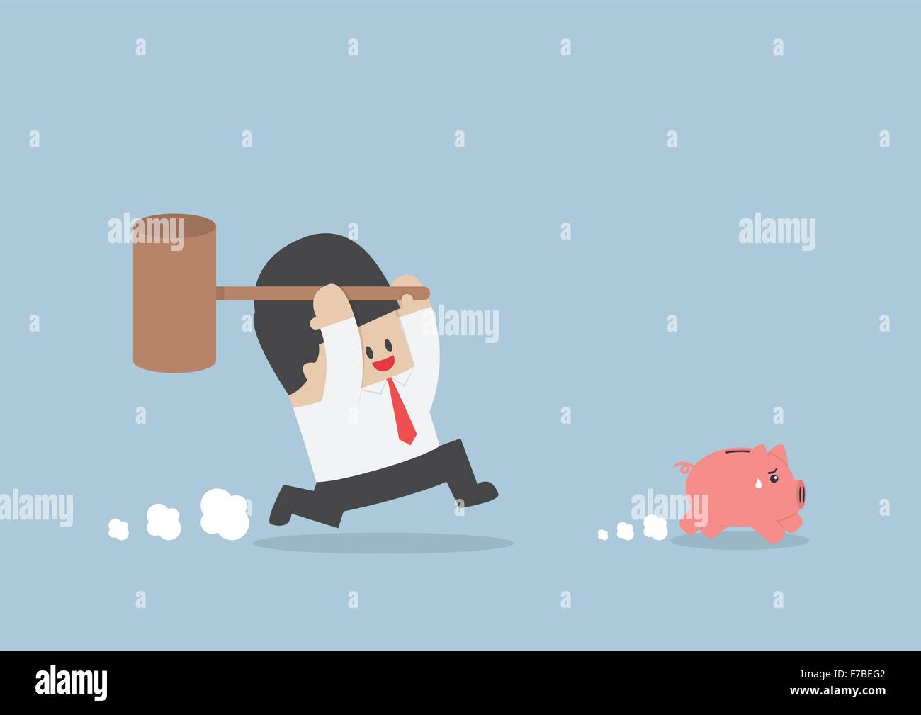 Man smashing banking Stock Vector Images - Alamy