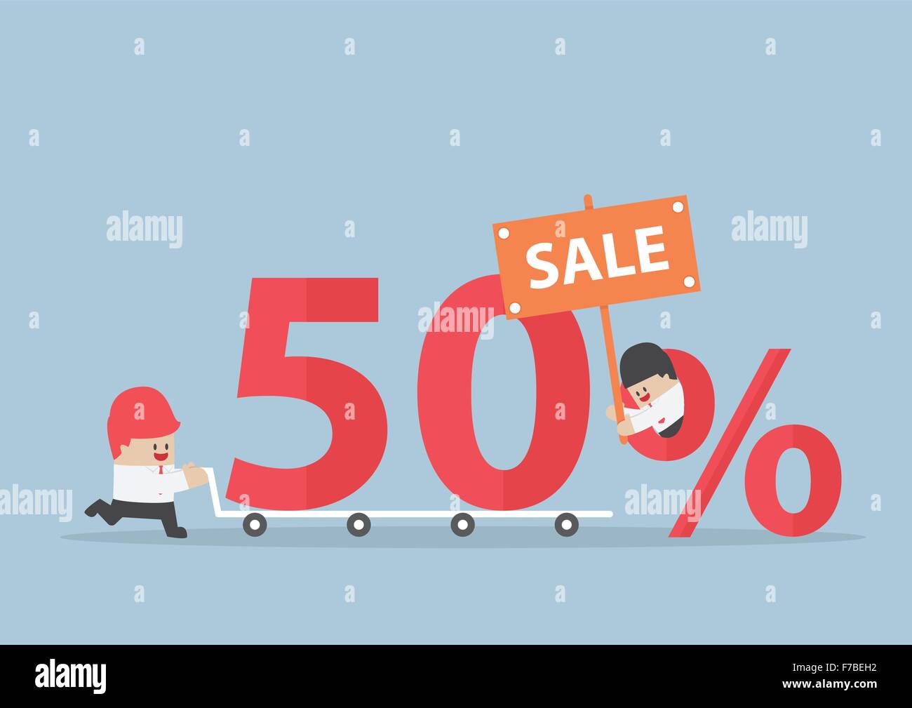 Businessman with discount marketing promotion sales, VECTOR, EPS10 ...