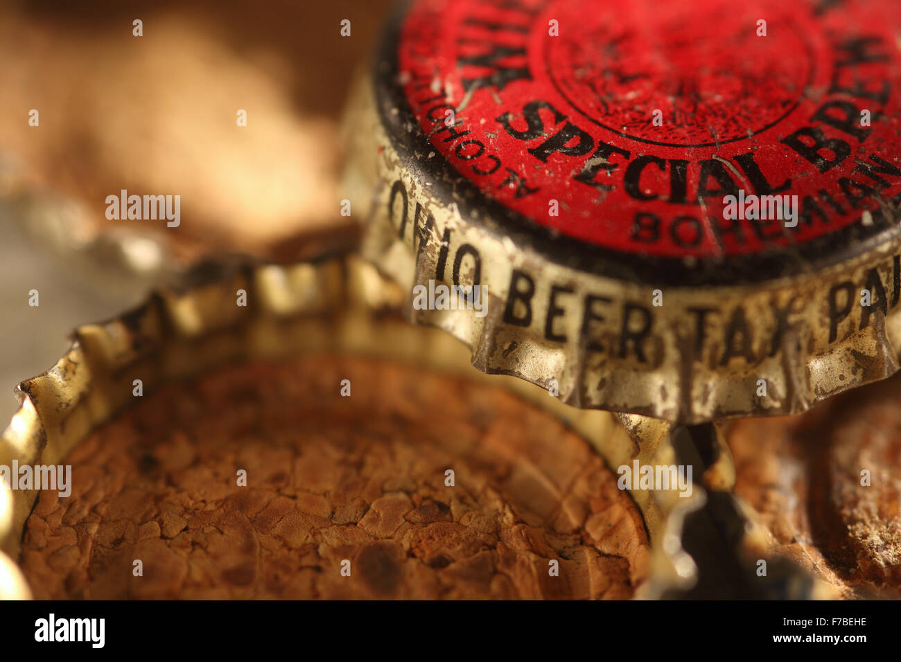 old beer caps Stock Photo - Alamy