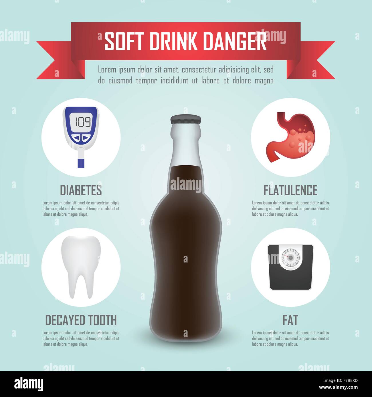 Soft drink danger infographic template hi-res stock photography and ...