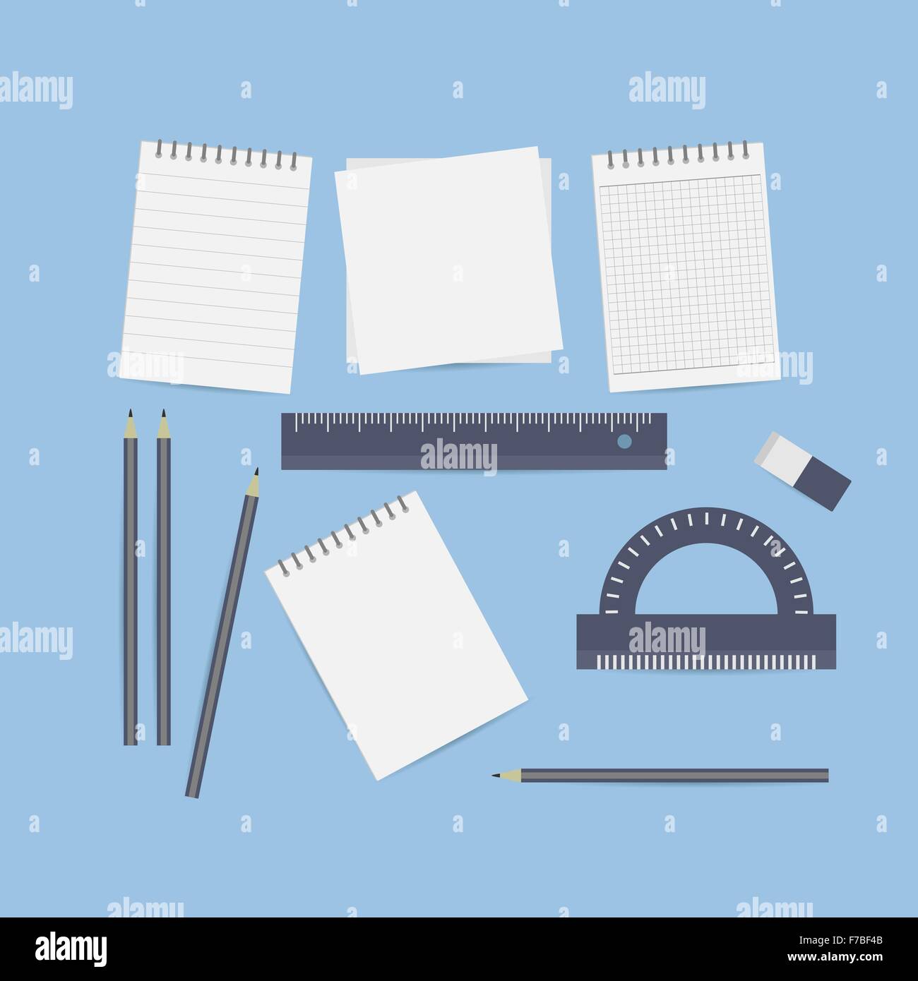 Top view desktop note Stock Vector Images - Alamy