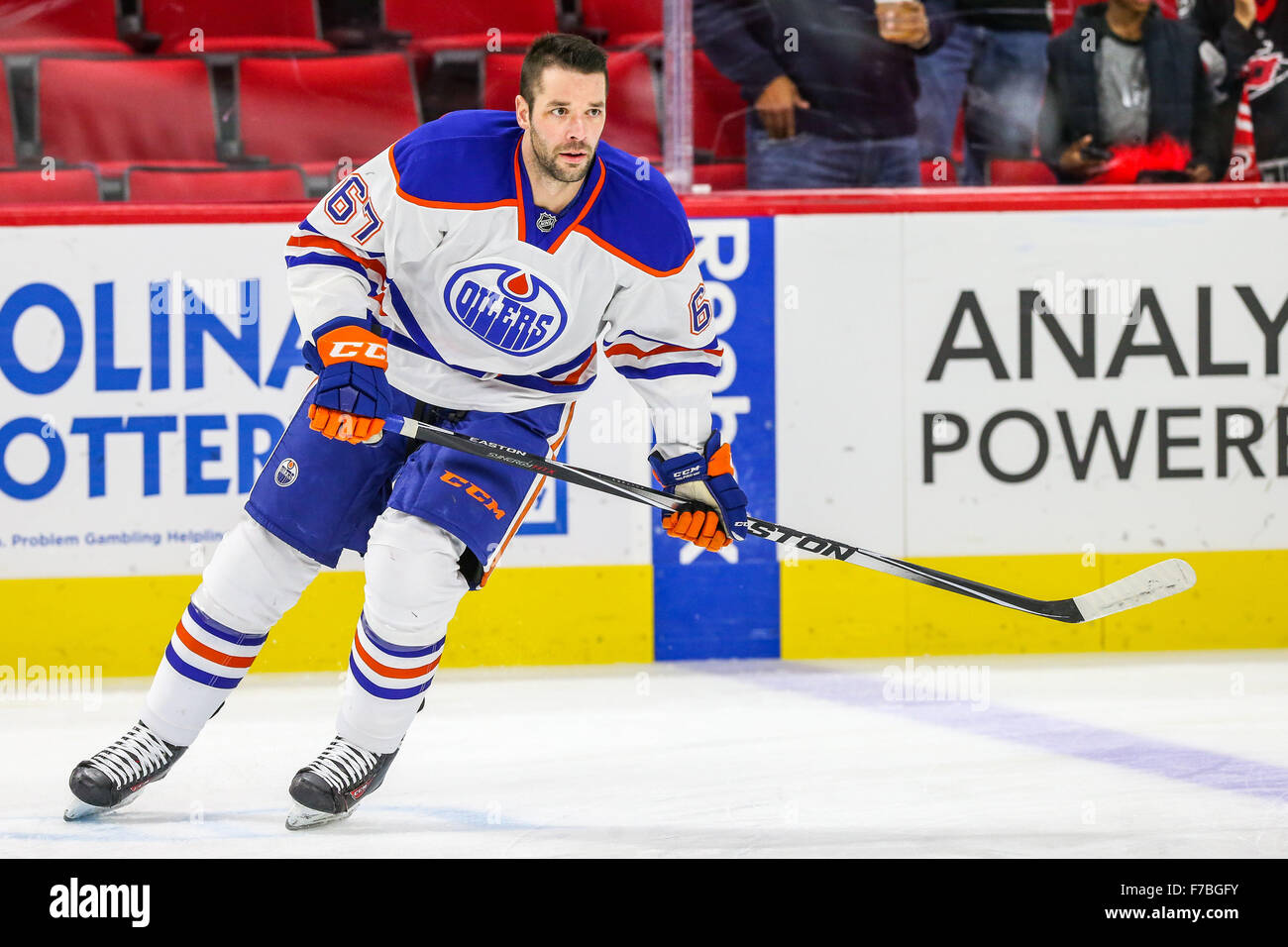 Raleigh, North Carolina, USA. 25th Nov, 2015. Edmonton Oilers left wing ...
