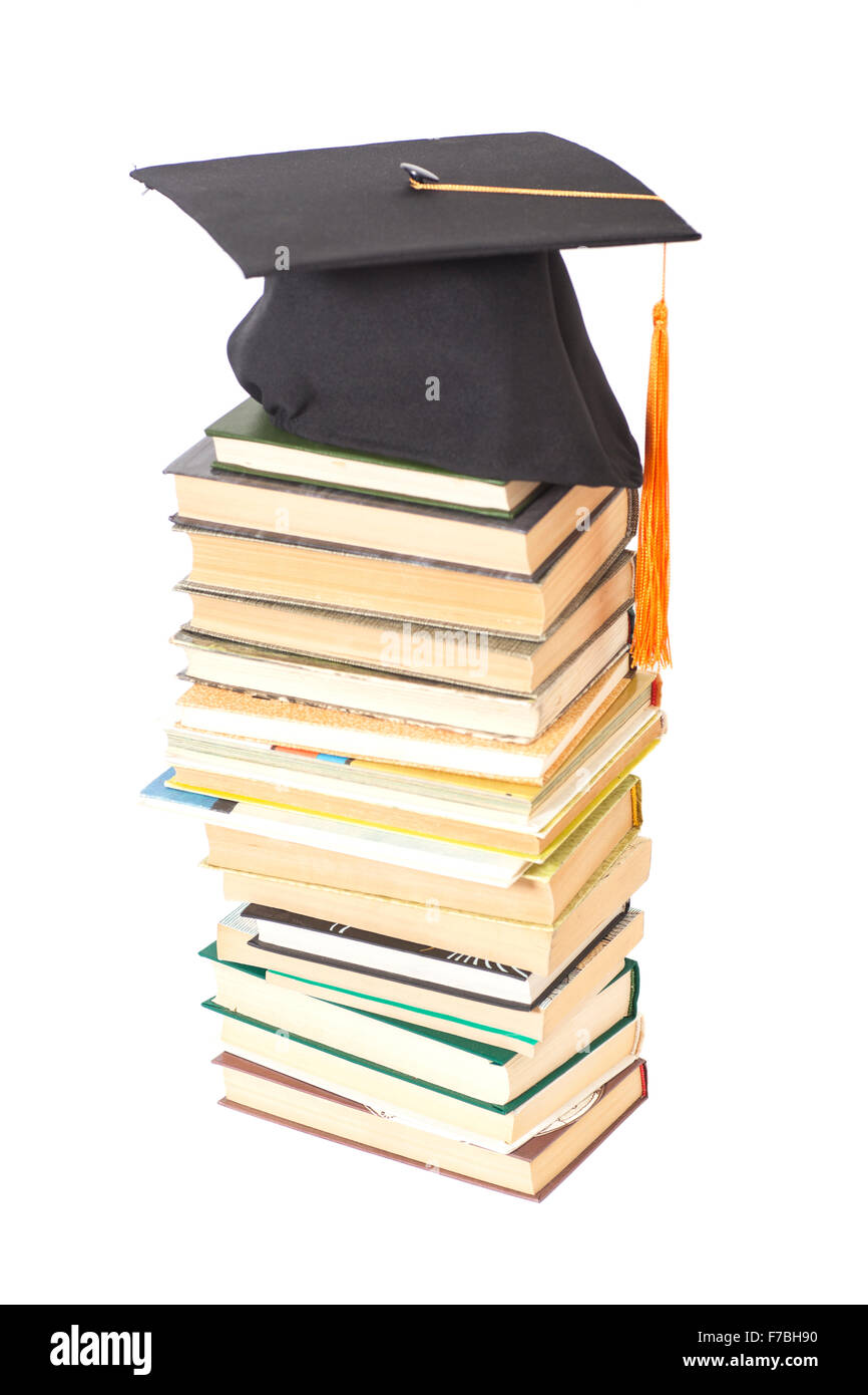 Graduation hat books hi-res stock photography and images - Alamy