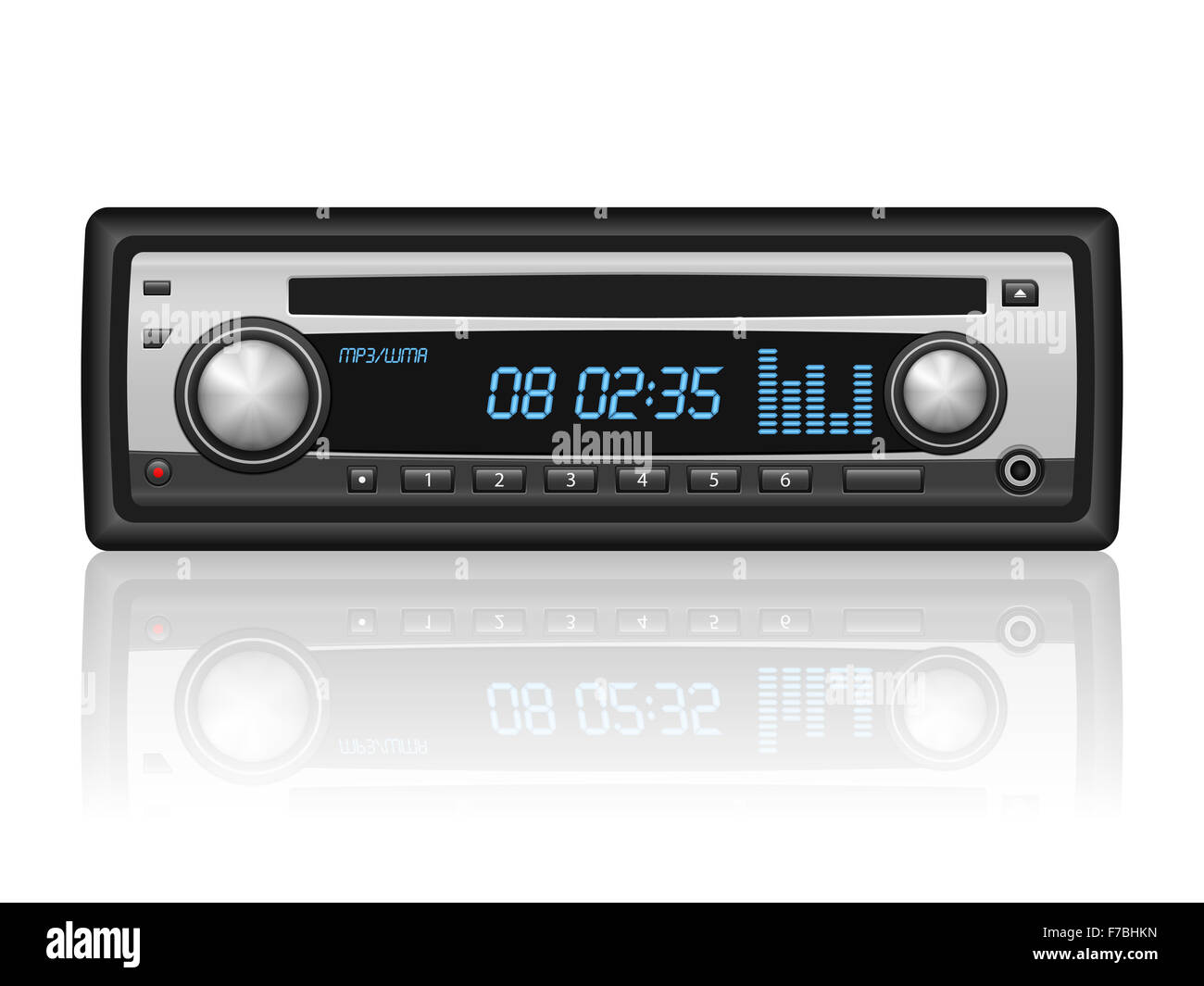 Car radio on a white background. Vector illustration Stock Photo - Alamy
