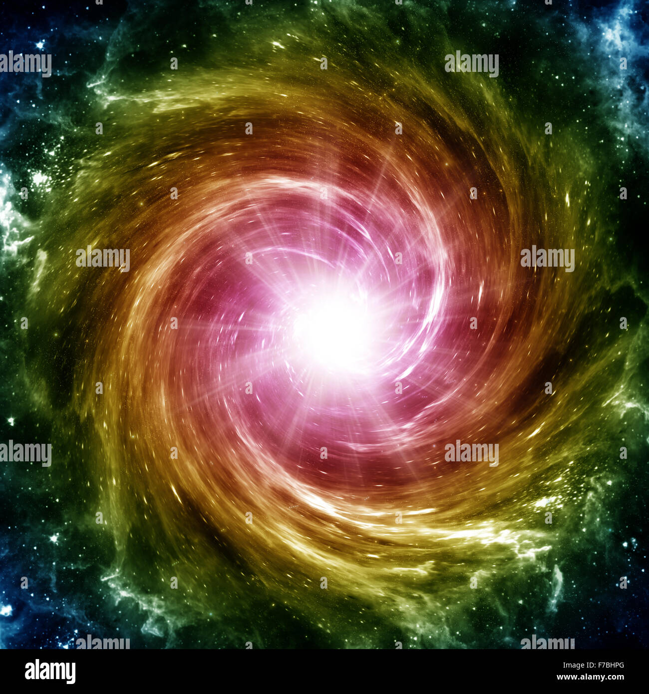 Colored spiral galaxy Stock Photo - Alamy